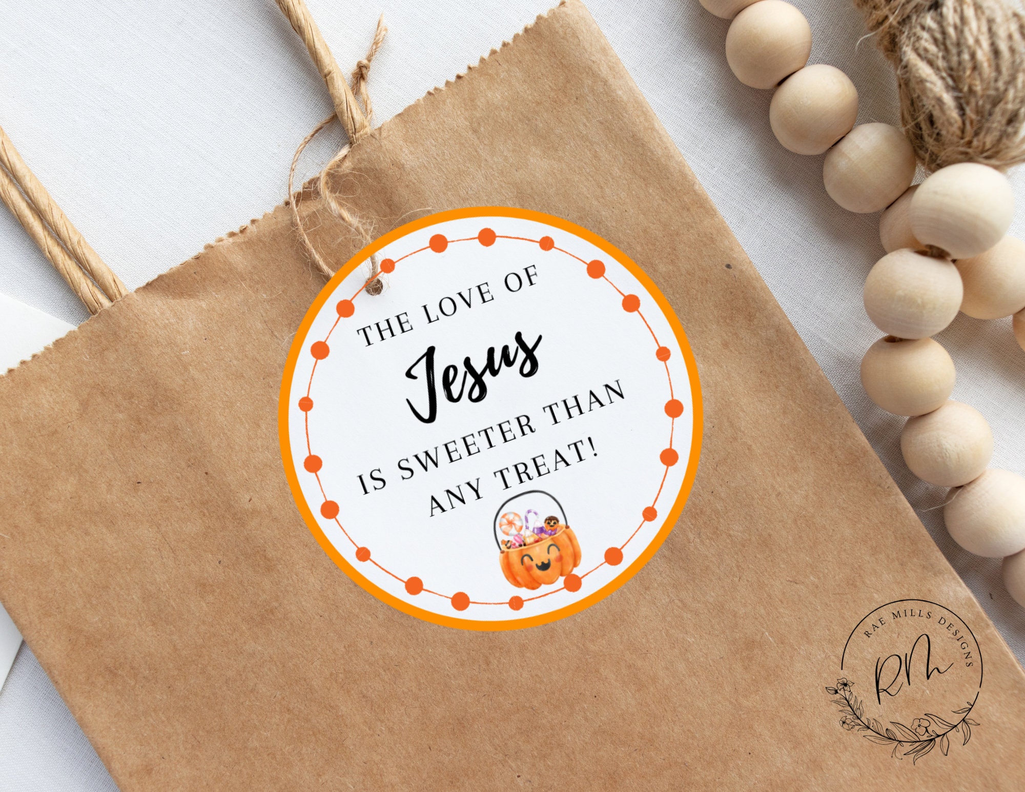 Printable Halloween Treat Bag Tags | the Love of Jesus is Sweeter Than ...