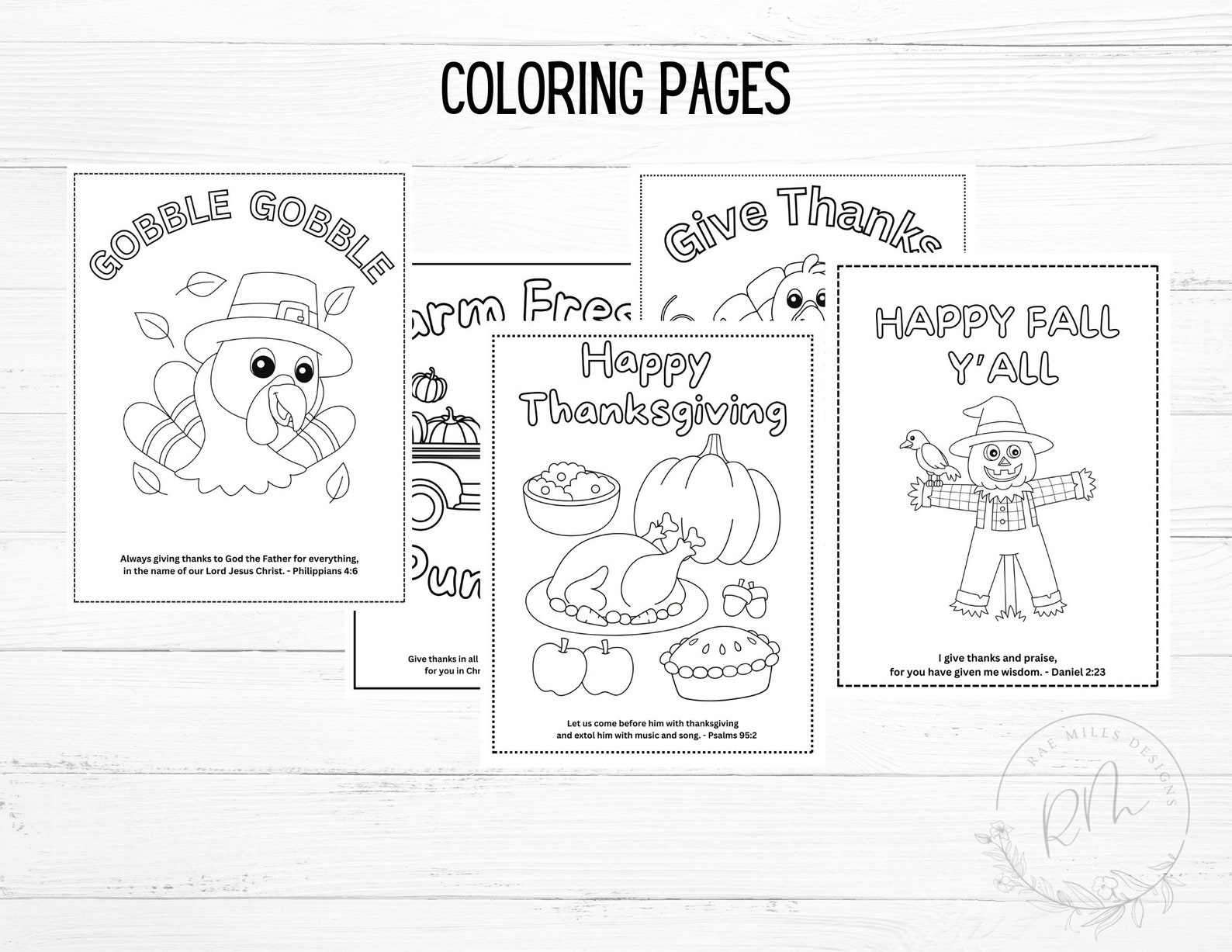 Printable Thanksgiving/fall Bible Verse Activity and Coloring Pages ...