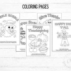 Printable Thanksgiving/fall Bible Verse Activity and Coloring Pages ...