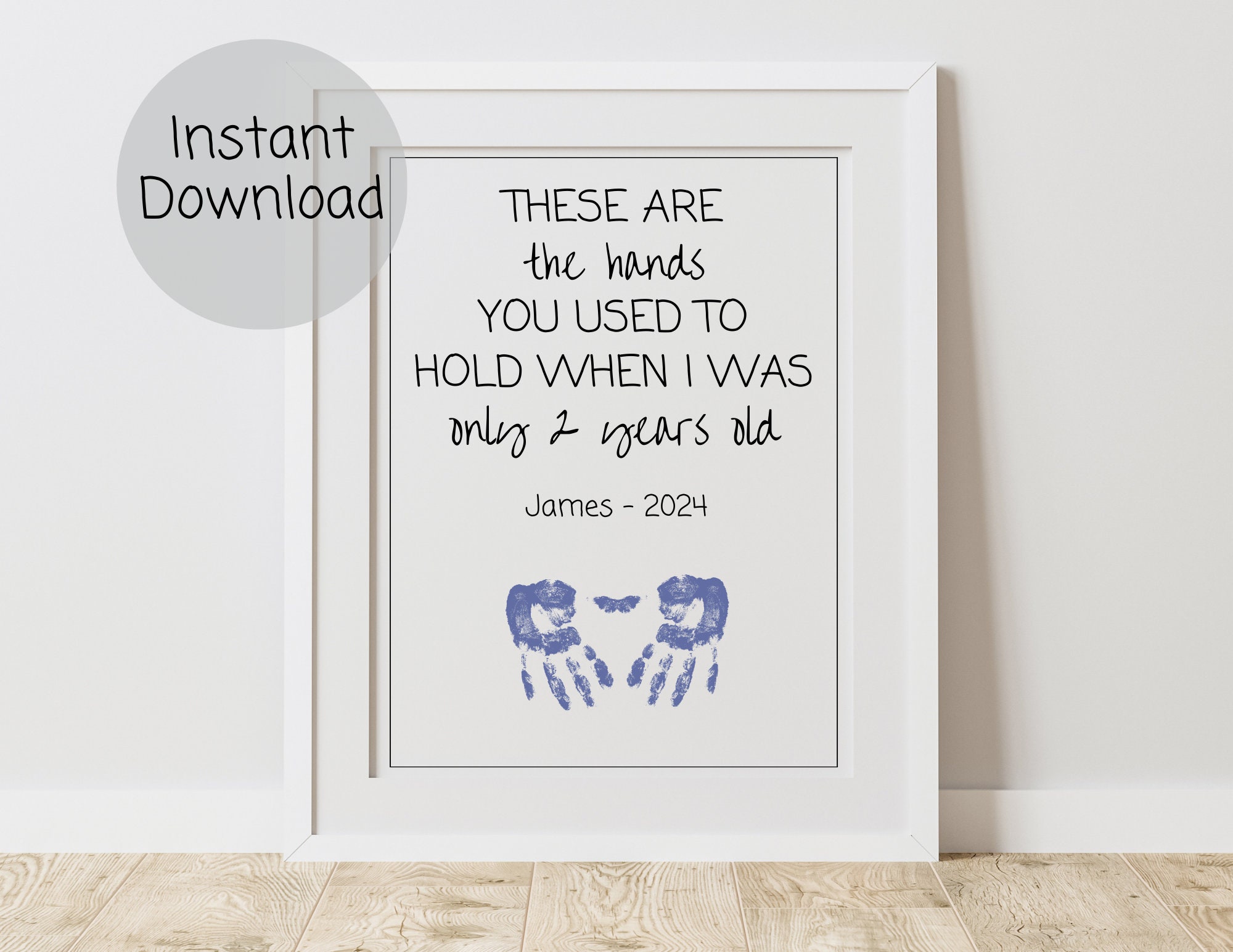 Printable Handprint Footprint Keepsake Craft | Baby Toddler Keepsake ...
