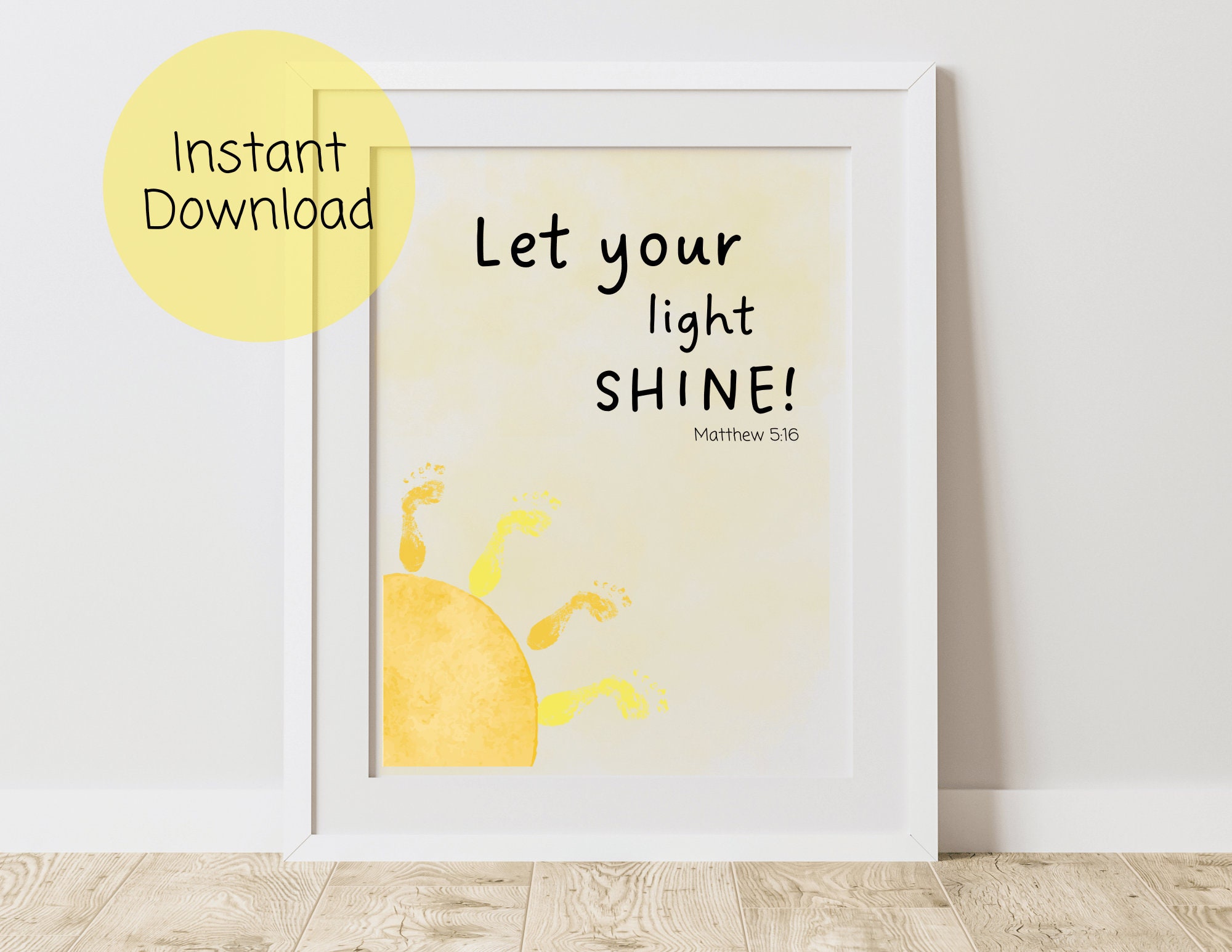 Let Your Light Shine Handprint Footprint Art Craft | Baby Toddler ...