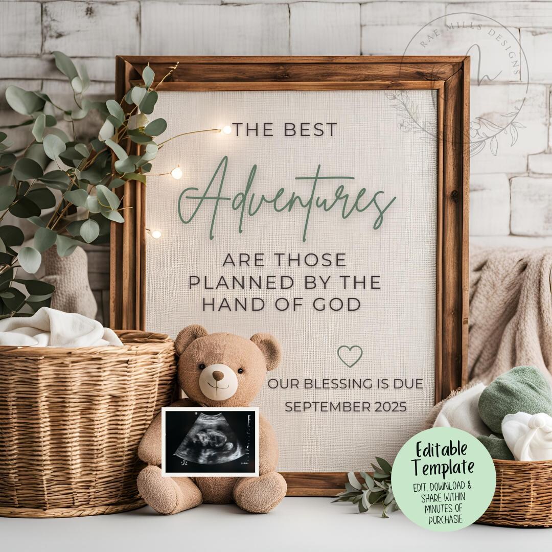 Planned by the Hand of God Baby Announcement | Christian Baby ...