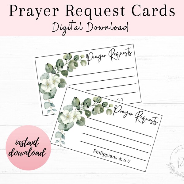 Prayer Cards Printable - Etsy