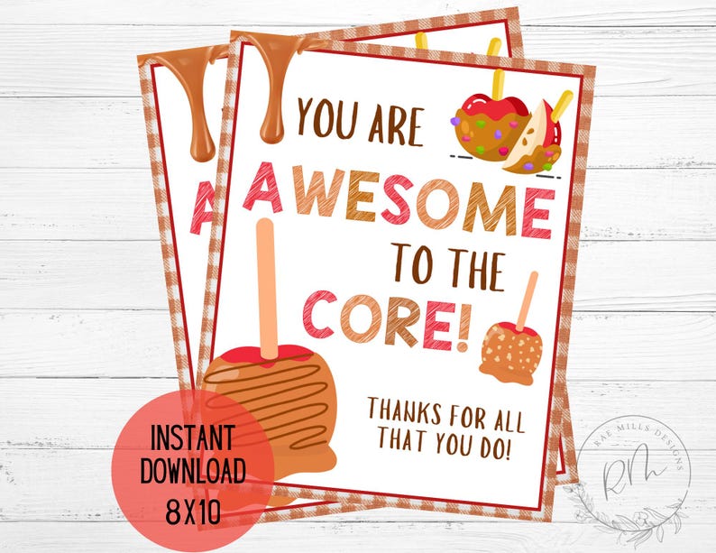 You Are Awesome to the Core Appreciation Sign | Teachers and Staff ...