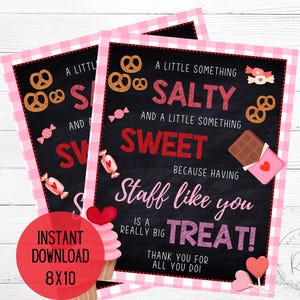 Salty Sweet Treat Staff Appreciation Sign (PDF) - Etsy