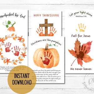 Printable Fall Bible Verse Handprint Craft Bundle | Baby Toddler ...