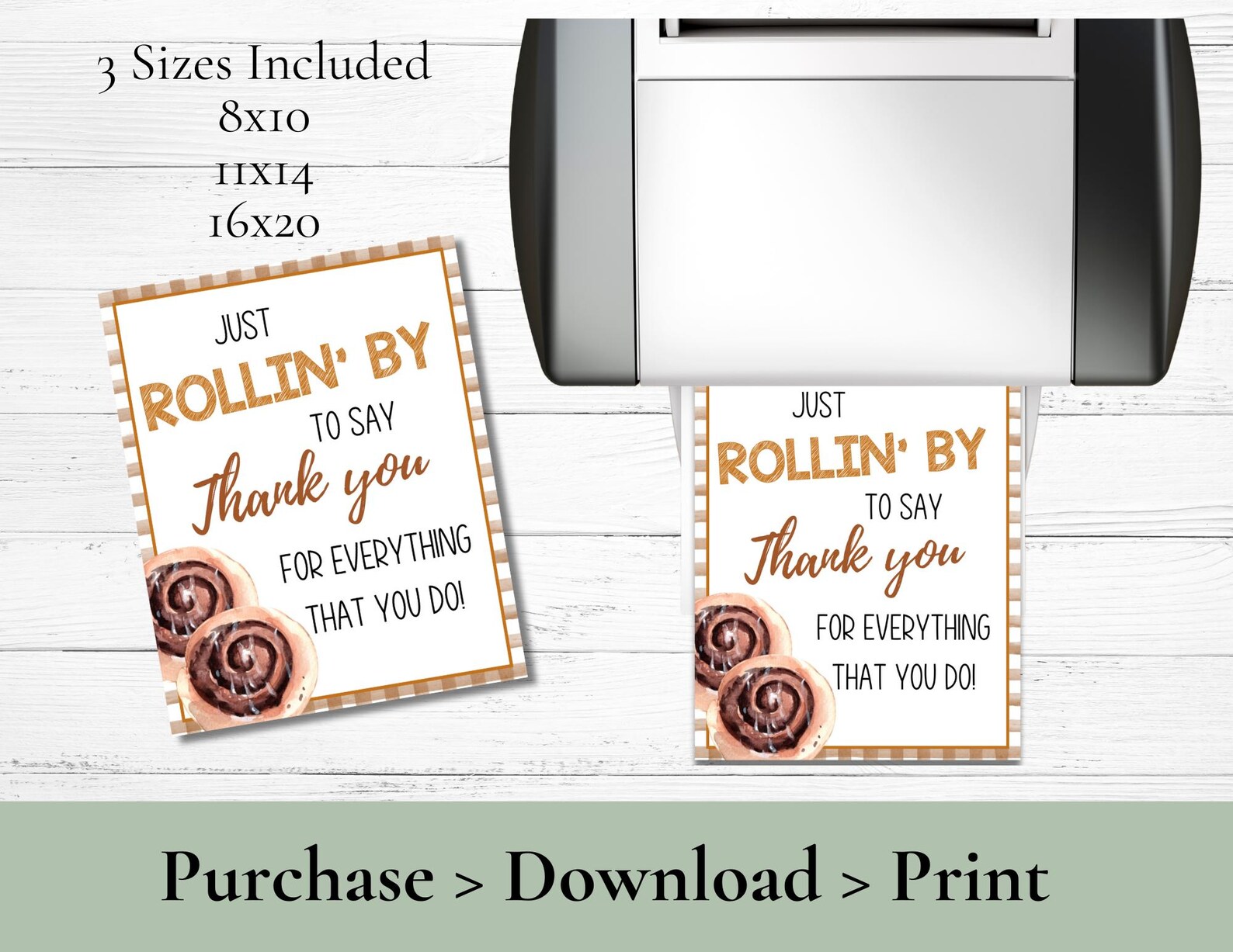 Printable Appreciation Cinnamon Roll Sign | Teachers and Staff ...