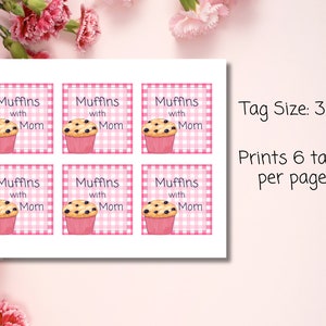 Printable Muffins With Mom Tags: Mother's Day Treat Bag (instant ...