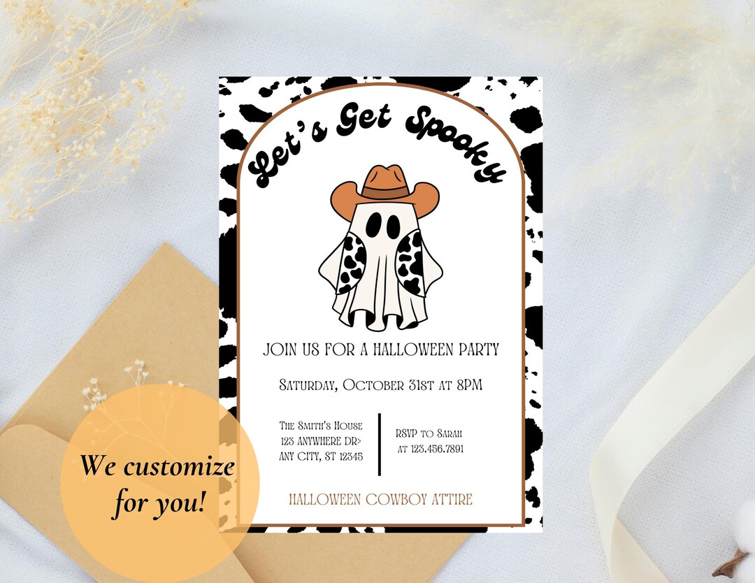 Let's Get Spooky Halloween Invitation | Personalized and Customized ...