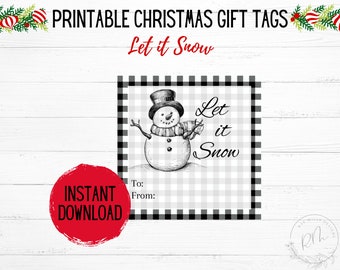 Christmas Gift Tags,let It Snow, Instant Download Printable - Etsy