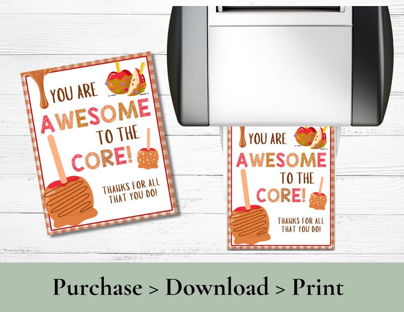You Are Awesome to the Core Appreciation Sign | Teachers and Staff ...