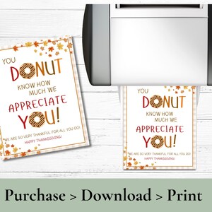 Donut Appreciation Sign | Teachers and Staff Appreciation | Office ...