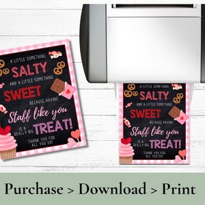 Salty Sweet Treat Staff Appreciation Sign (PDF) - Etsy
