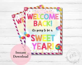 Printable Welcome Back Teacher's Sign Teachers and Staff Appreciation ...