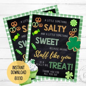 Salty Sweet Treat Staff Appreciation Sign | Teachers and Staff ...