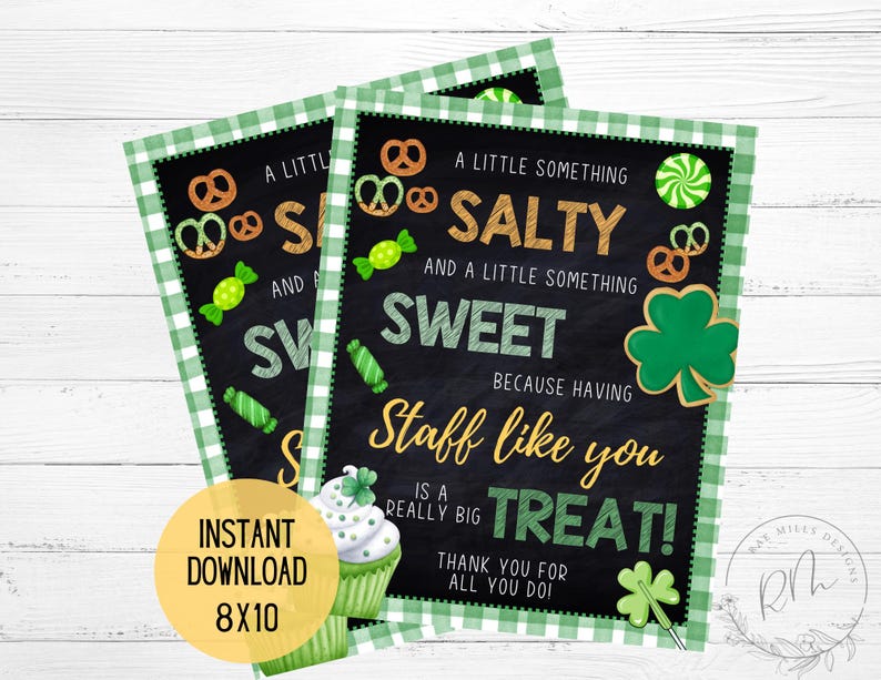 Salty Sweet Treat Staff Appreciation Sign | Teachers and Staff ...