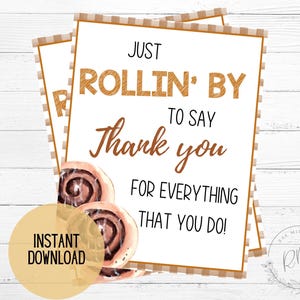 Cinnamon Roll Appreciation Sign: Teacher & Staff Thank You (PDF) - Etsy