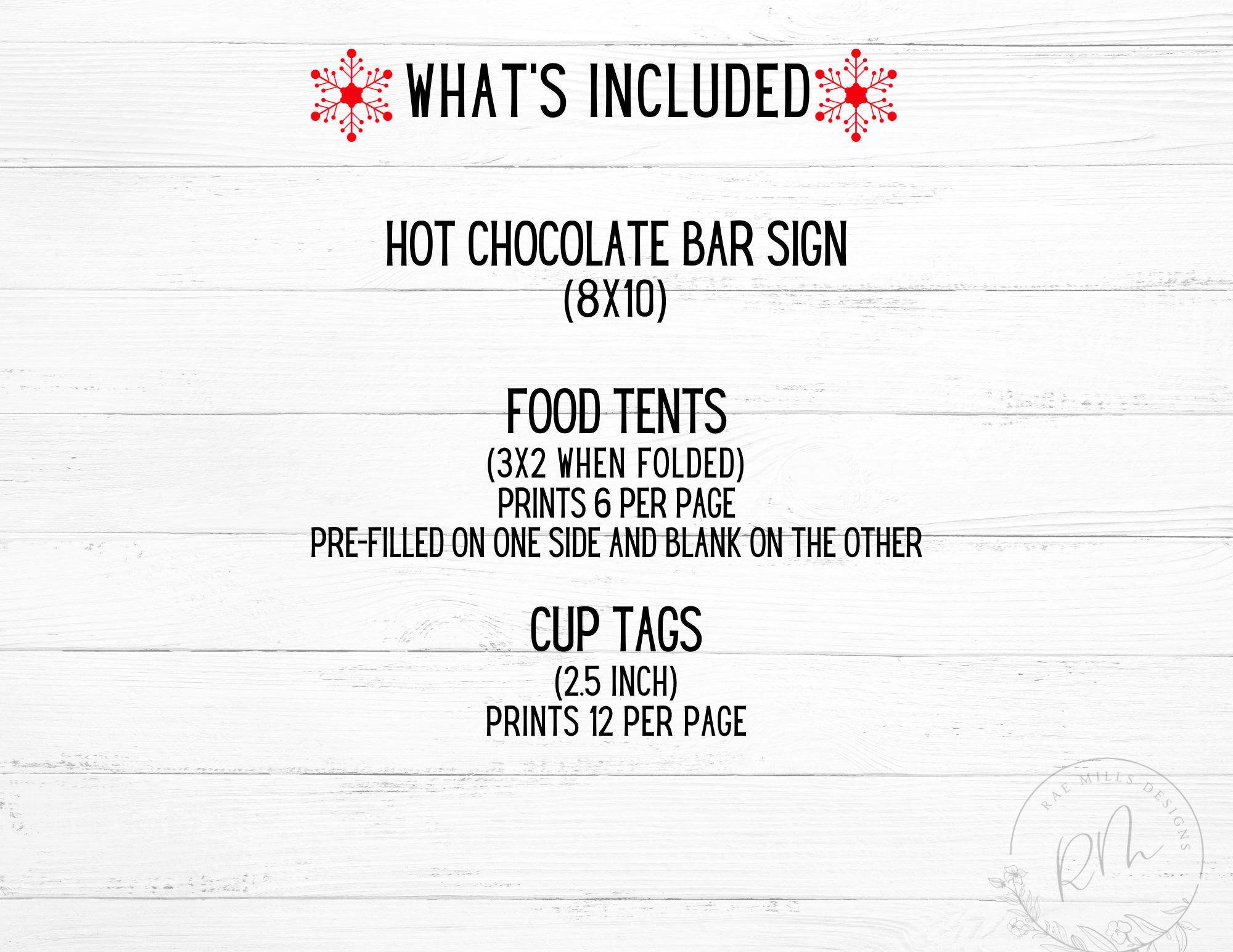Printable Hot Chocolate Bar Sign Bundle Hot Cocoa Sign Printable Hot ...