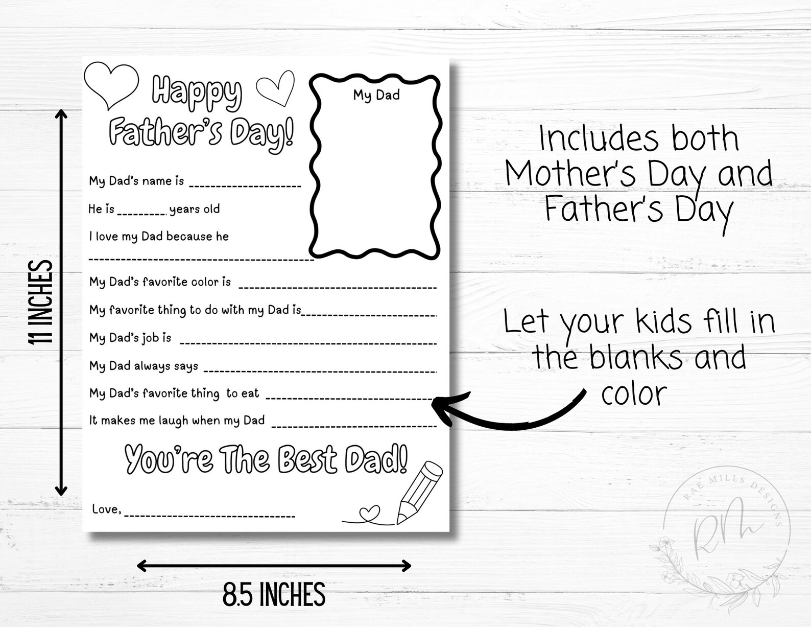Printable All About My Mom and Dad | Mother's Day Printable | Father's ...