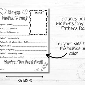 Printable All About My Mom and Dad | Mother's Day Printable | Father's ...