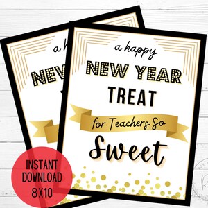 New Year Teacher Appreciation Sign Teachers and Staff Appreciation PTA ...