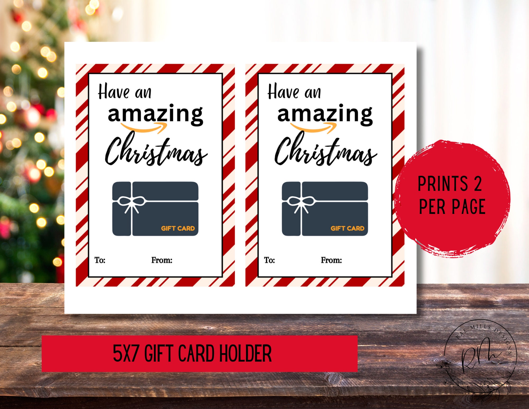 Have an Amazing Christmas Amazon Gift Card Holder Printable - Etsy