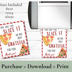 Printable Appreciation Pizza Slice Sign | Teachers and Staff ...
