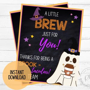 Printable Halloween Coffee Appreciation Sign: Teachers & Staff (PDF) - Etsy