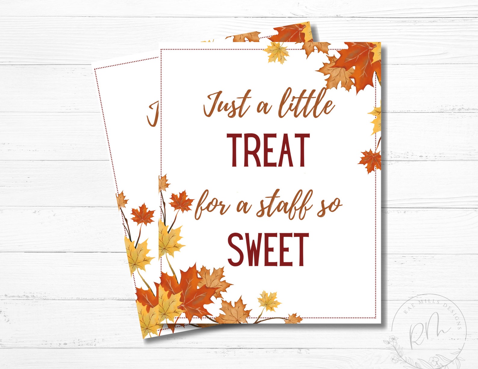 Printable Fall Staff Appreciation Sign Printable Sign PTA and PTO Signs ...