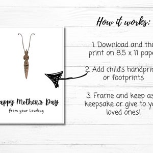 Printable Mother's Day Keepsake Craft | Baby Toddler Keepsake ...