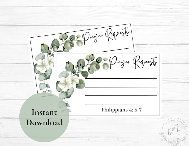 Printable Prayer Request Cards | Bible Study | Womens Bible Study ...