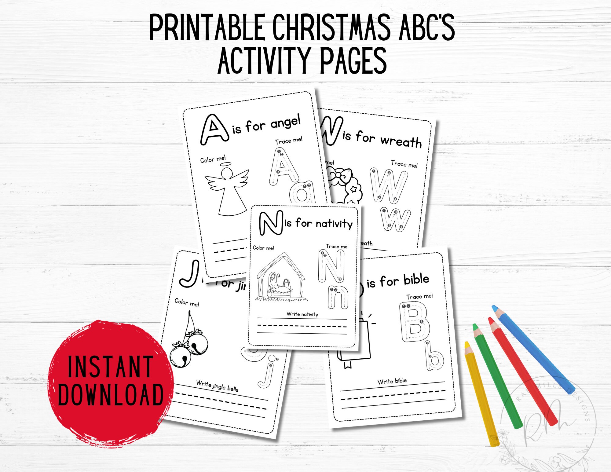Christmas Abc's Activity Worksheets Christmas ABC Activities Kids ...
