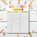 Printable School Volunteer Sign up Sheet (PDF) - Etsy
