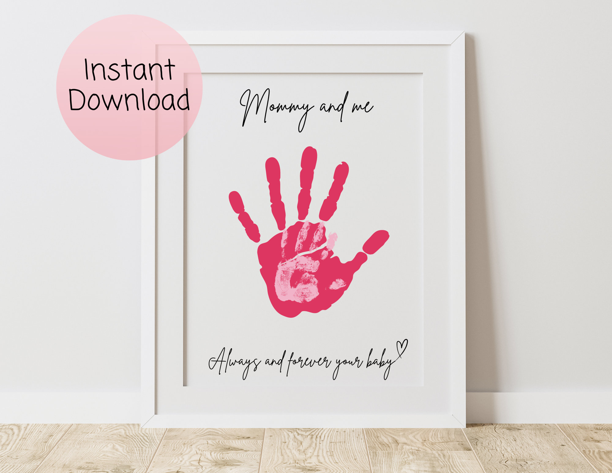 Printable Mommy and Me Keepsake Craft | Baby Toddler Keepsake ...