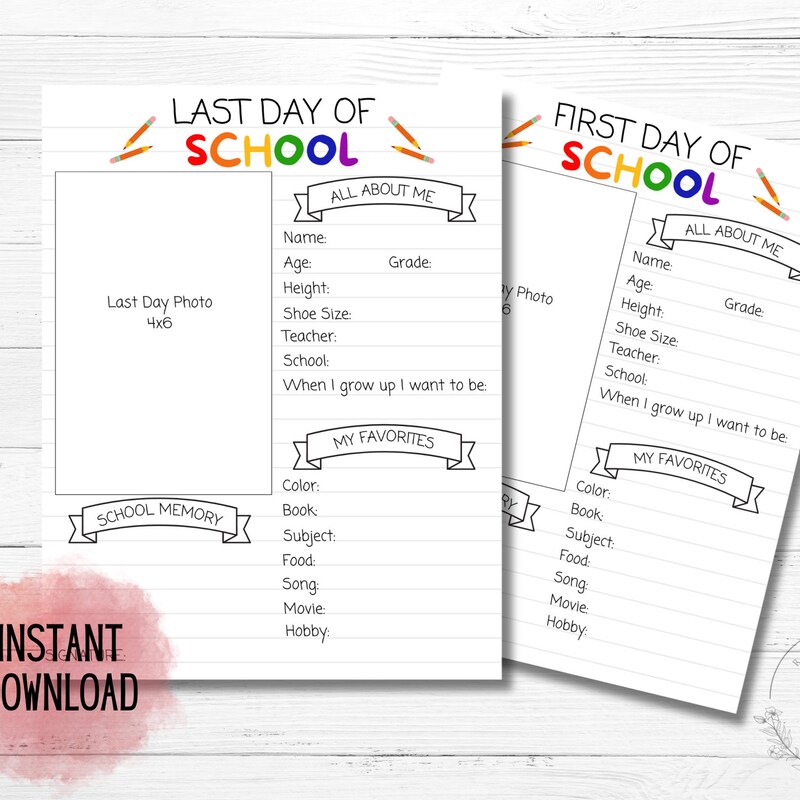 First Day of Preschool Questionnaire - Etsy