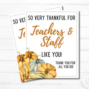 Fall Appreciation Sign: Thank You Teachers & Staff (digital Download ...