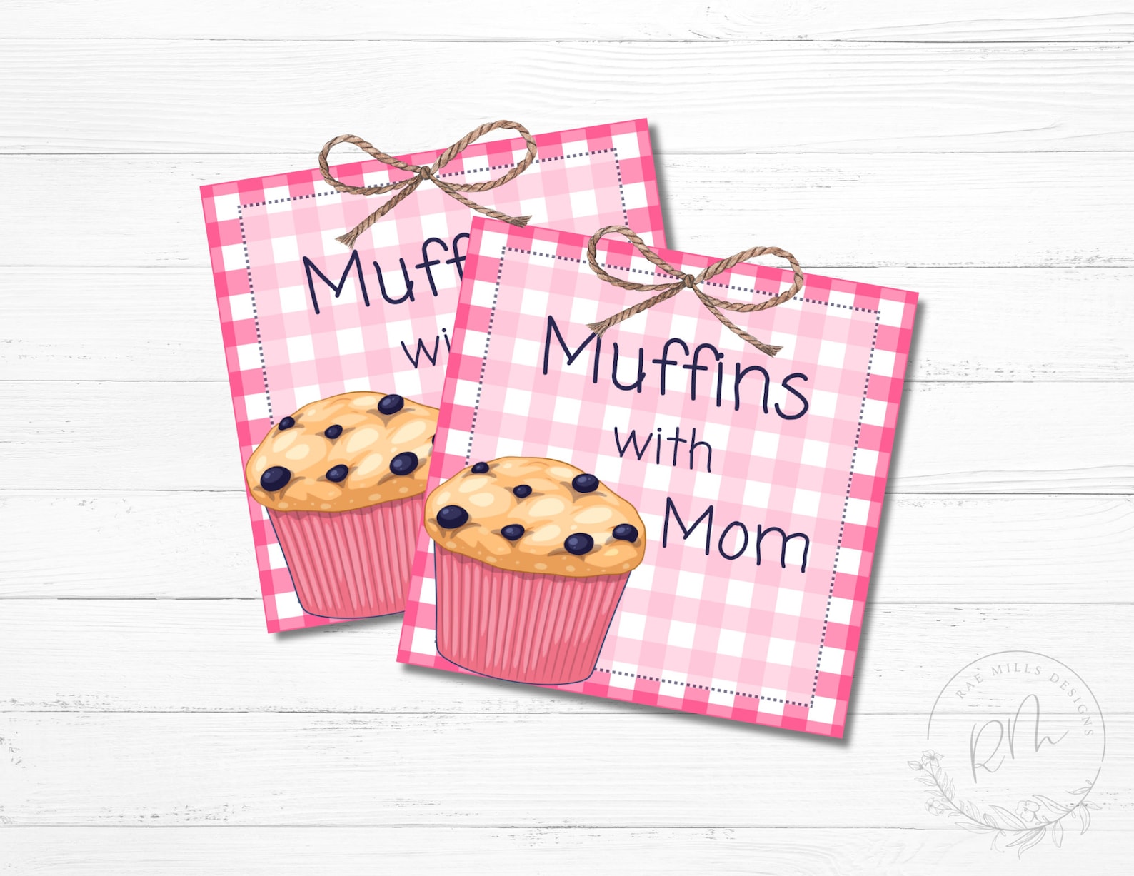 Printable Muffins With Mom Tags: Mother's Day Treat Bag (instant ...