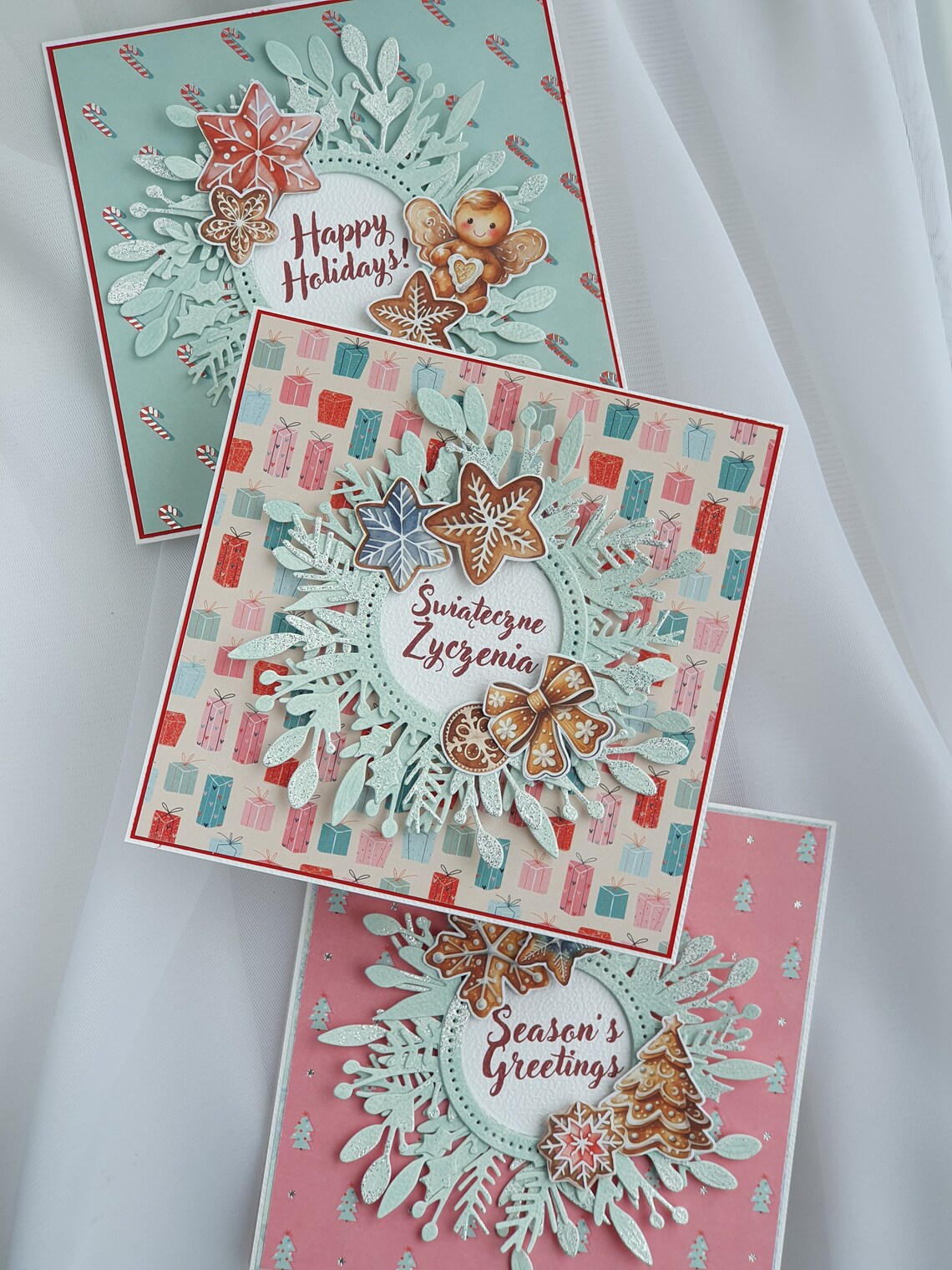 3 Christmas Cards Funny Colorful Cards Set Cards With - Etsy