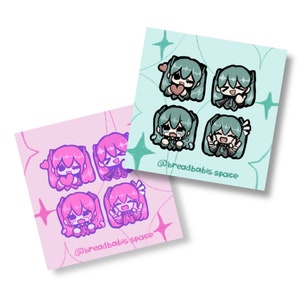 Hatsune Miku Emote Vinyl Sticker Pack (this is IRL Not Digital) - Etsy