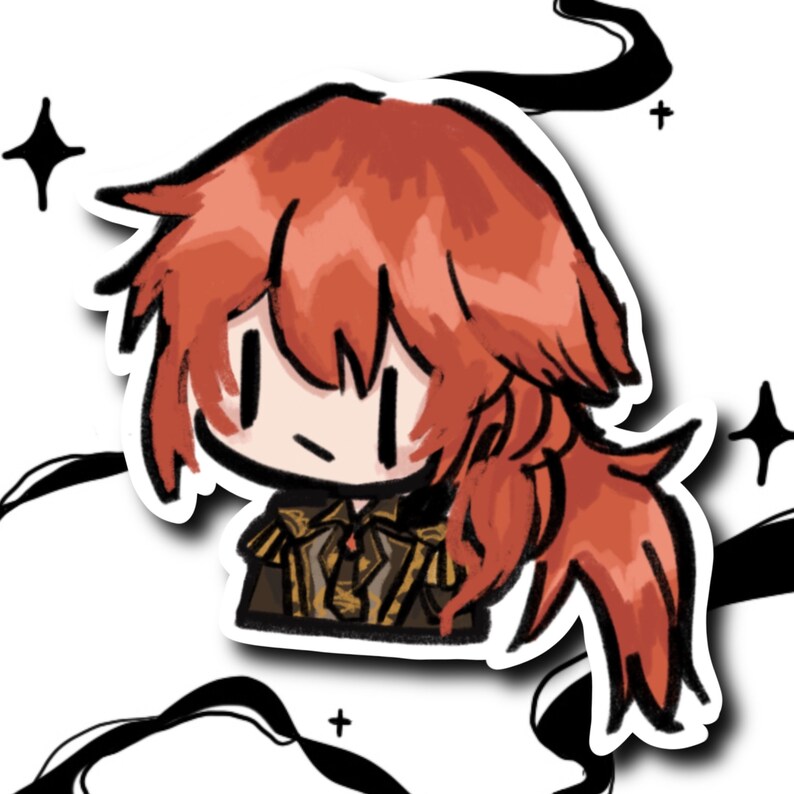 Diluc Genshin Impact Vinyl Sticker - Etsy