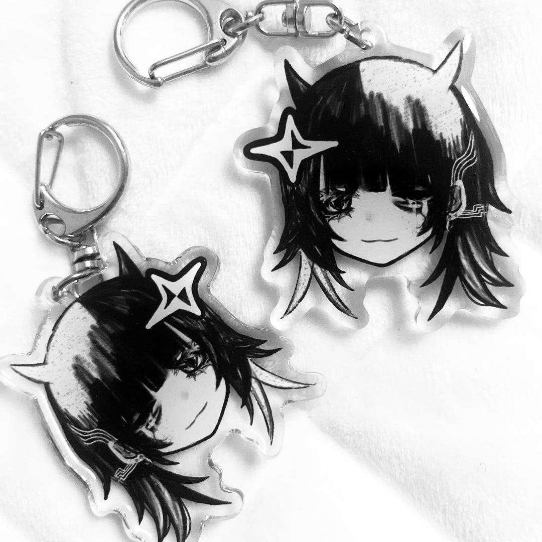 Anime Cyber Emo Girl Oc Thingy ; Keychain - Etsy