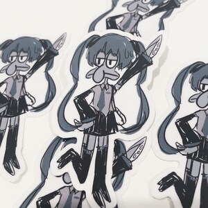 Squidward X Hatsune Miku Anime Vinyl Sticker - Etsy