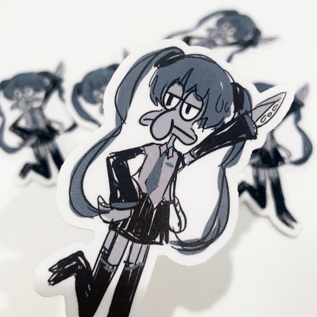 Squidward X Hatsune Miku Vinyl Sticker - Etsy Canada