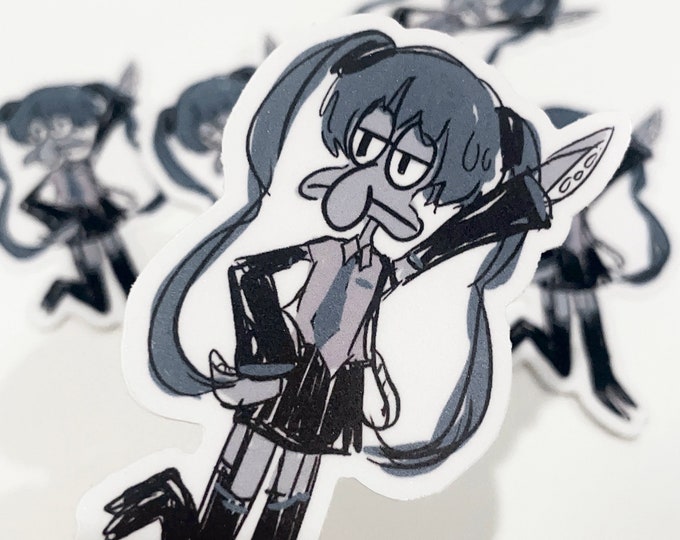 Squidward X Hatsune Miku Anime Vinyl Sticker - Etsy