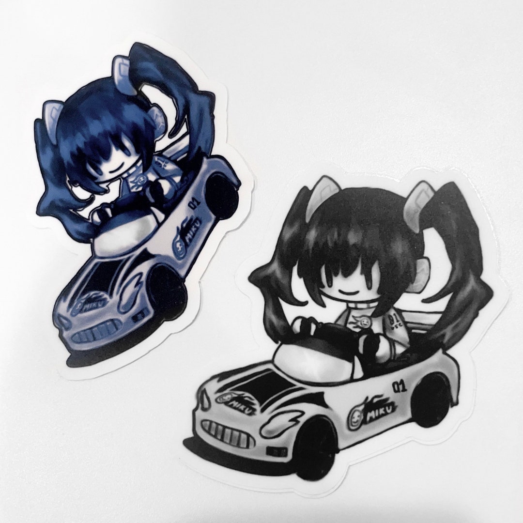 Racing Hatsune Miku Vocaloid Chibi Vinyl Sticker - Etsy