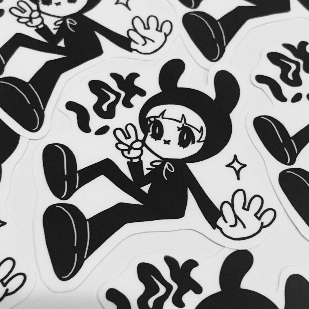 Ok Bunny Vinyl Sticker - Etsy
