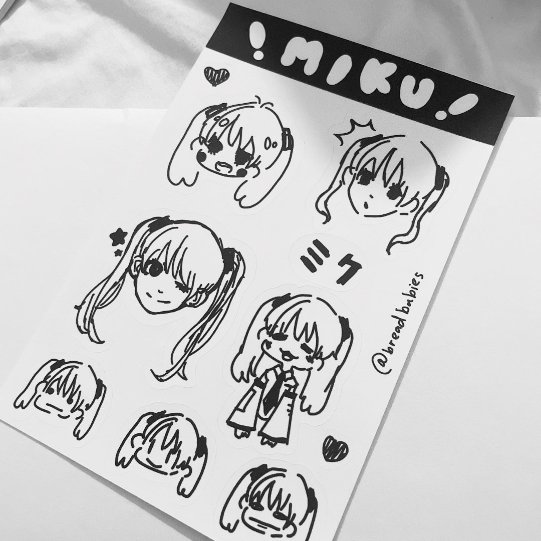 Miku ; Sticker Sheet - Etsy