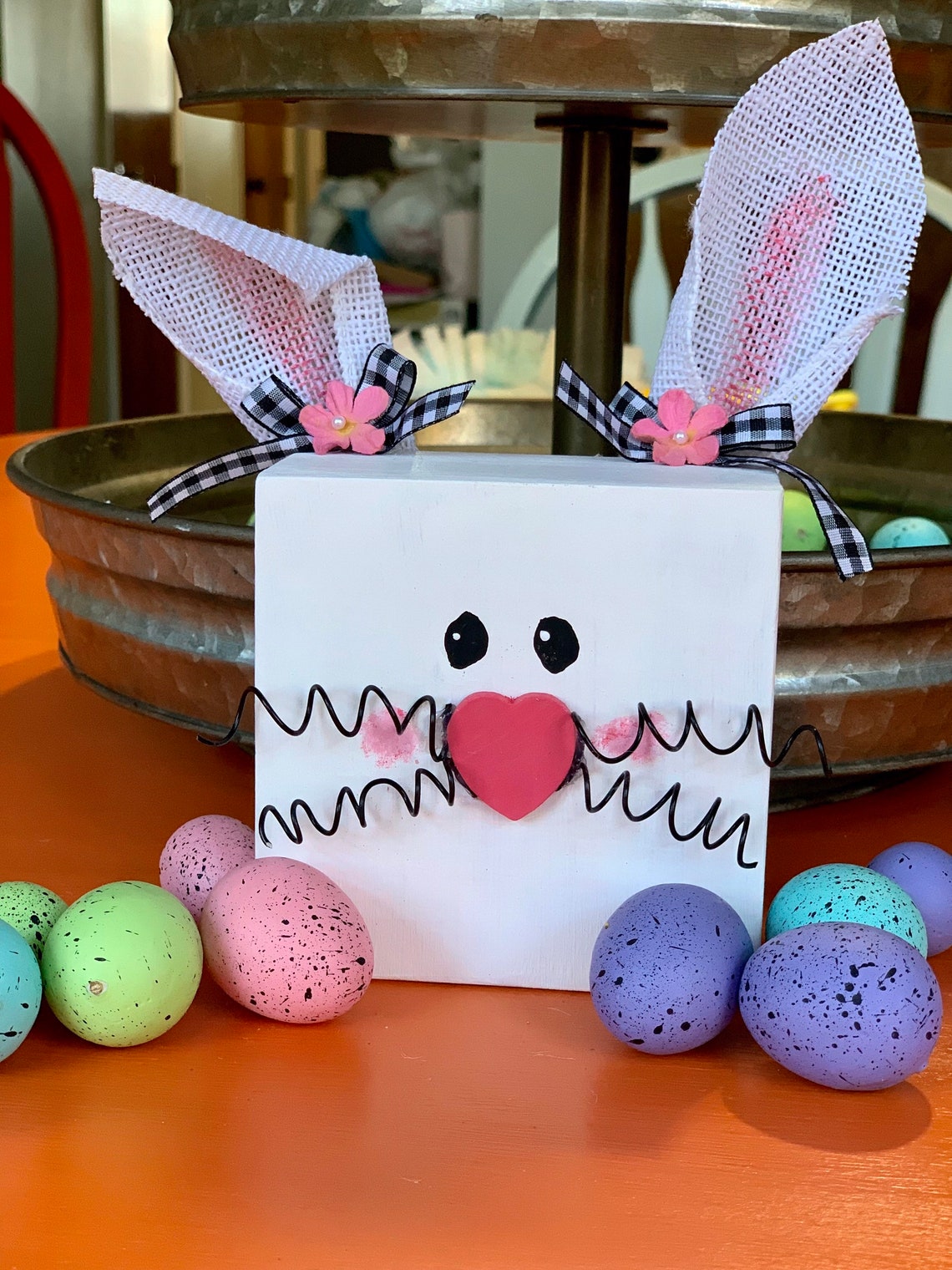 Large Wood Block Bunny - Etsy