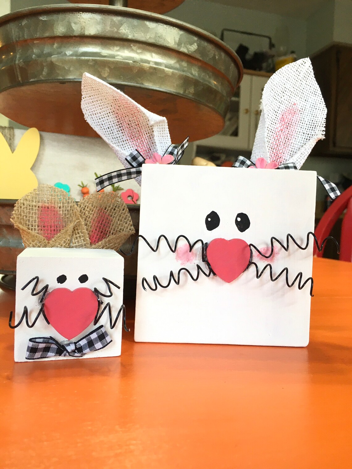 Large Wood Block Bunny - Etsy