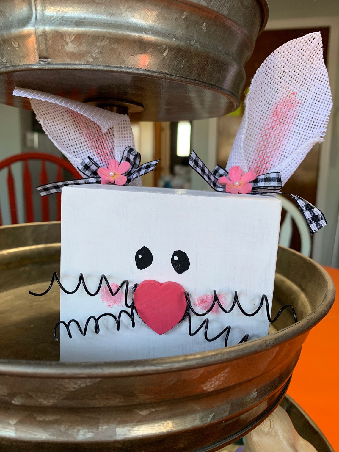 Large Wood Block Bunny - Etsy